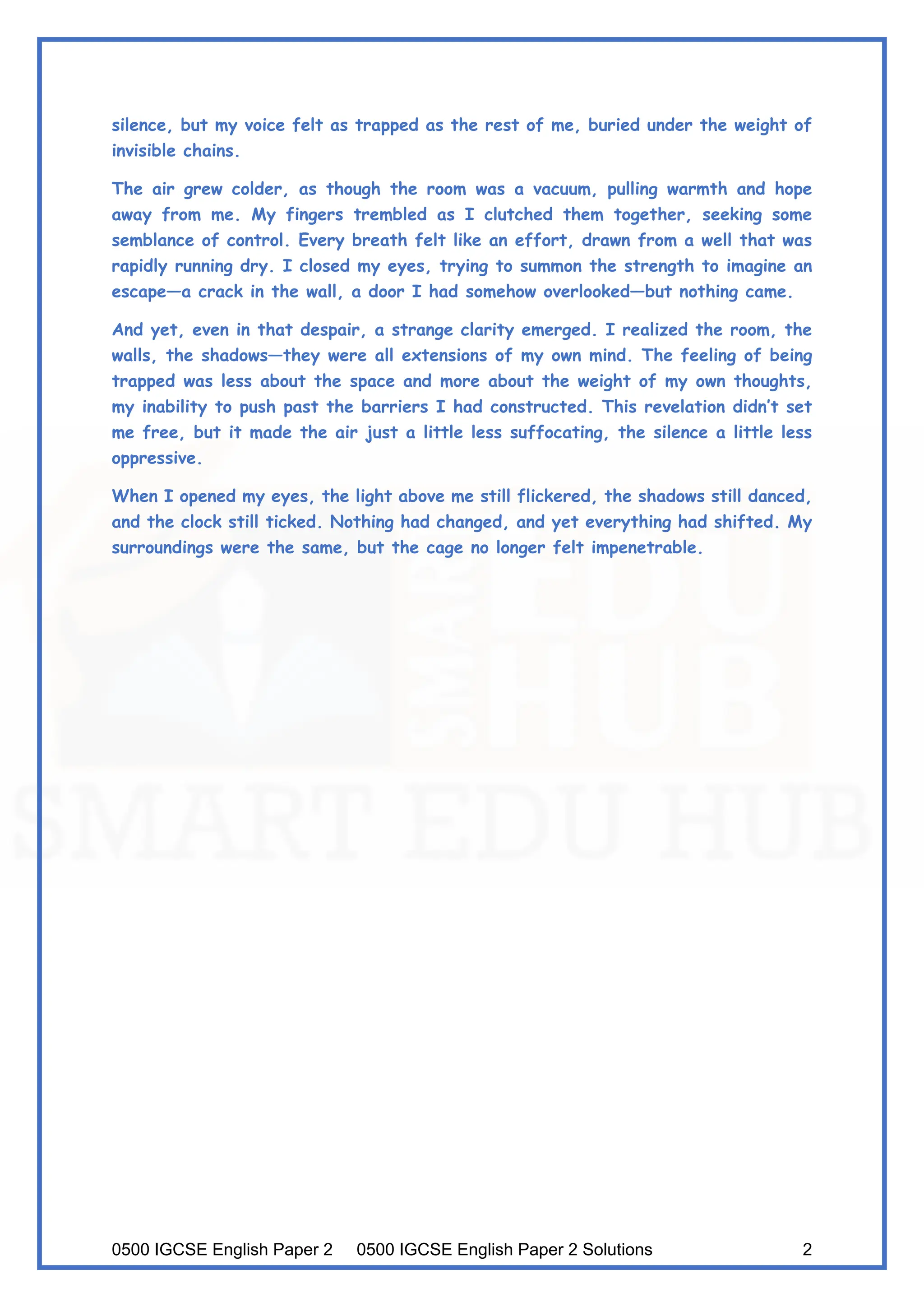 IGCSE English Paper 2 / 0500/ First Language /descriptive-task-01-A ...