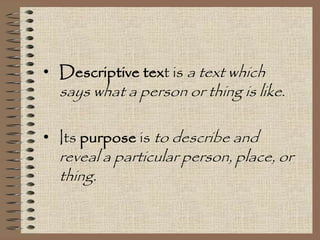 Descriptive Text | PPT
