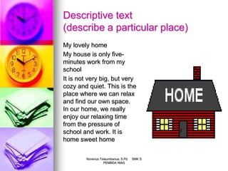 descriptive-texT DESCRIBING PEOPLE AND DESCRIBING THINGS | PPT