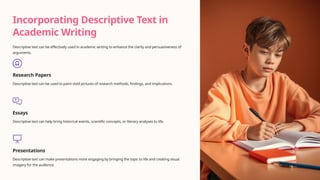 Descriptive-Text about people, place and thing | PPTX