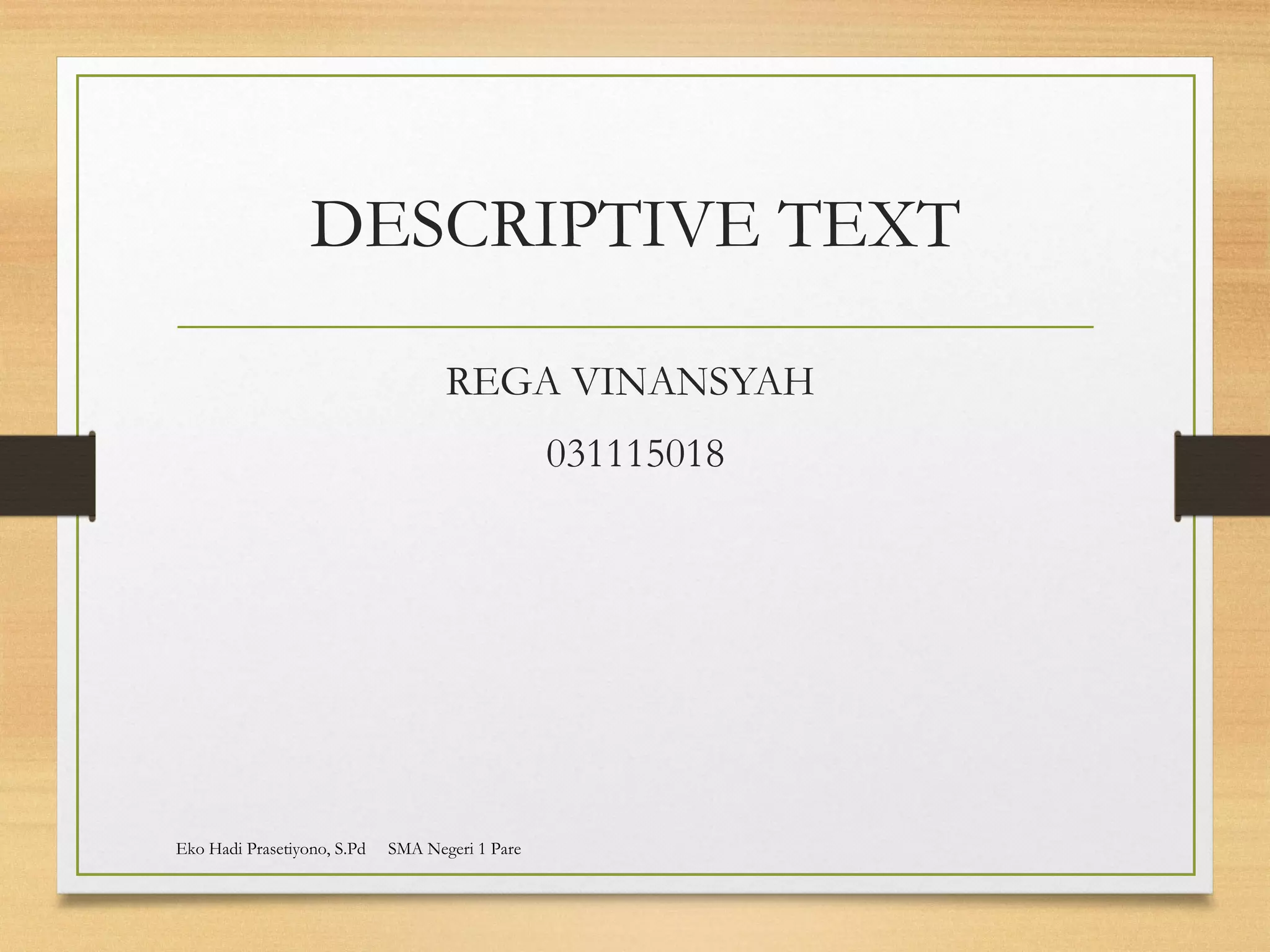 Descriptive text | PPT
