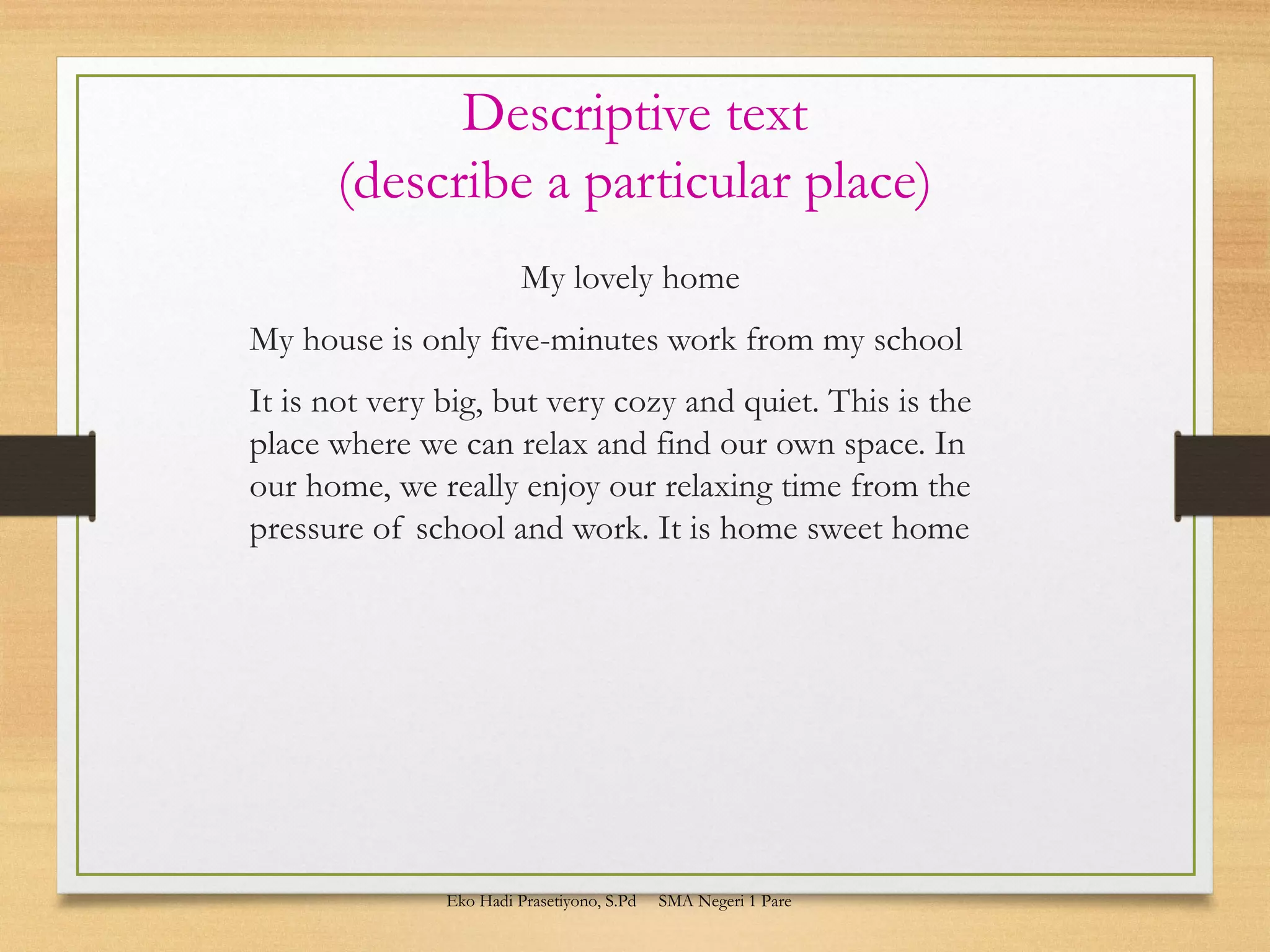 Descriptive text | PPT