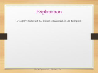 Descriptive text | PPT