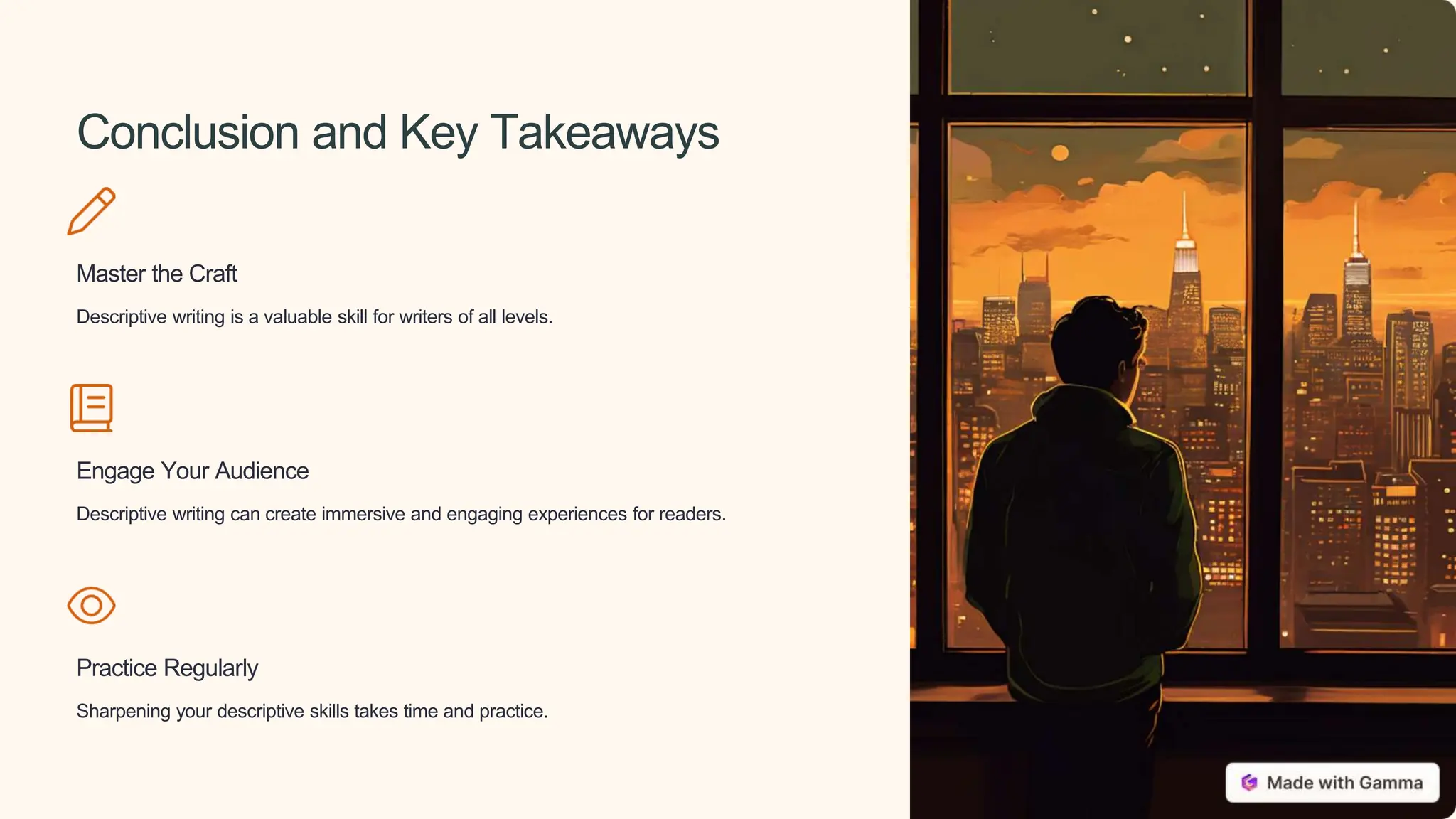 This presentation will explore the world of descriptive writing, covering its definition ...