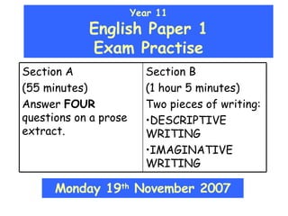 Descriptive writing pp1 | PPT | Educational Assessment | Education