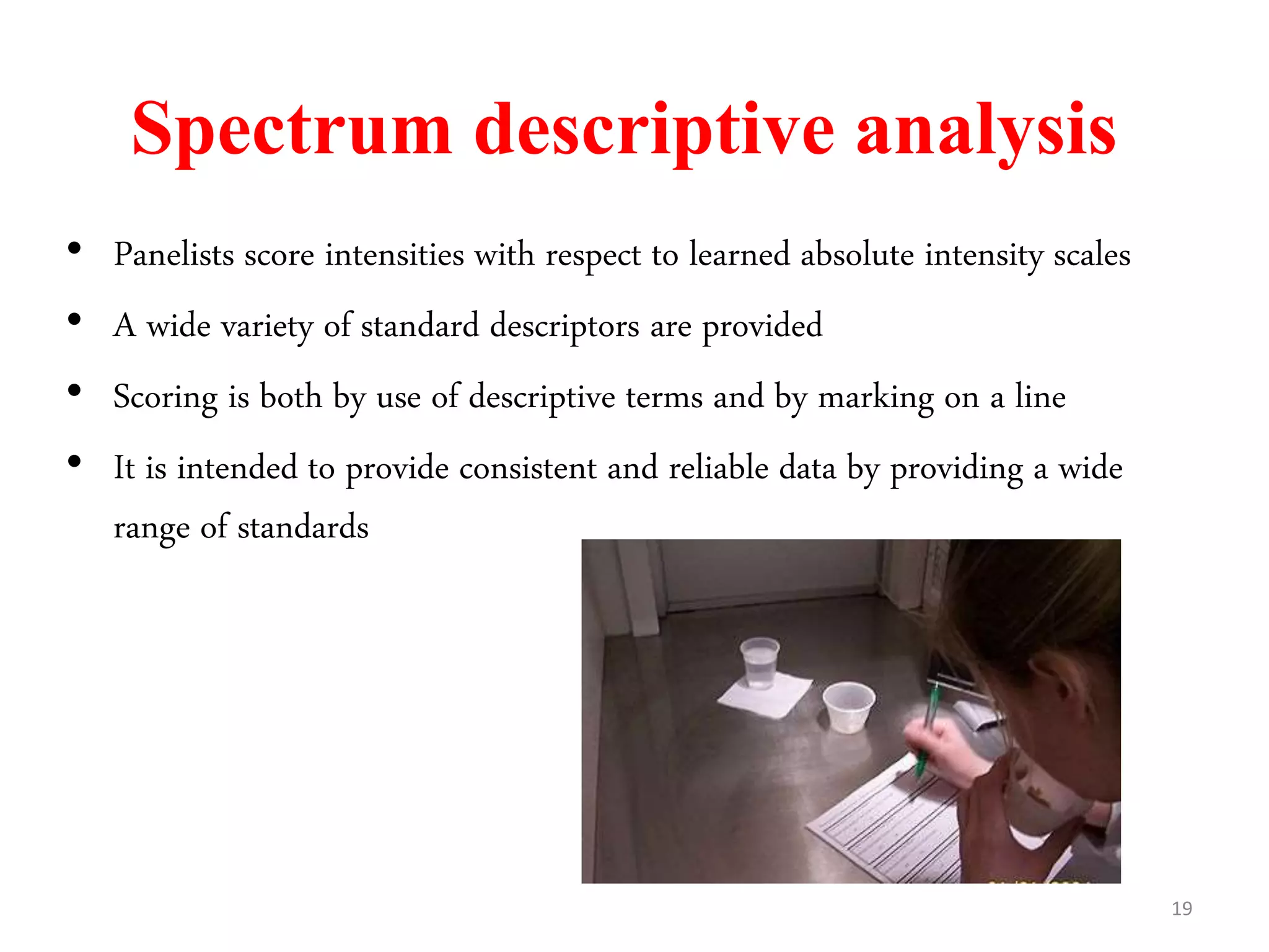 Descriptive analysis for sensory evaluation | PPTX