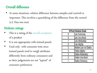 Descriptive analysis for sensory evaluation | PPTX