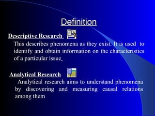 Descriptive and analytical research | PPT