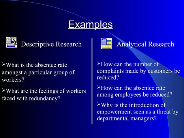 Descriptive and analytical research | PPT | Science