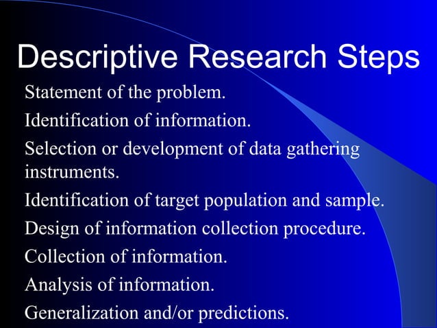 Descriptive and analytical research | PPT | Science