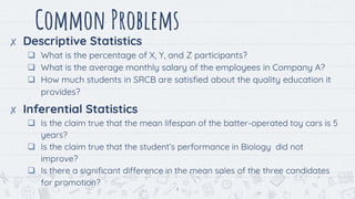 Descriptive and Inferential Statistics | PPTX