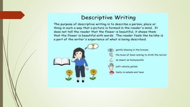 Descriptive and narrative paragraph | PPTX | Books and Literature