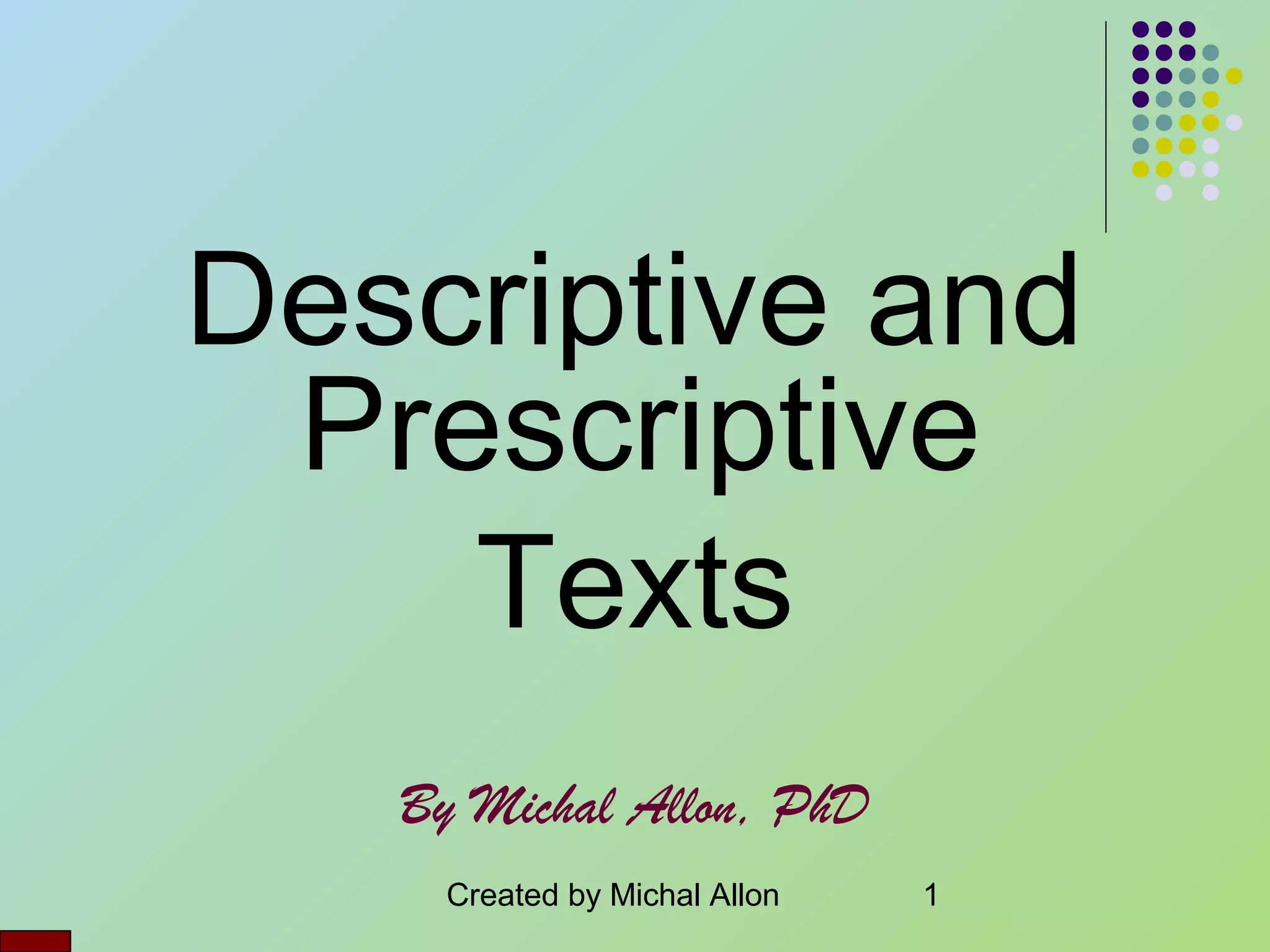 Descriptive and prescriptive_texts | PPT