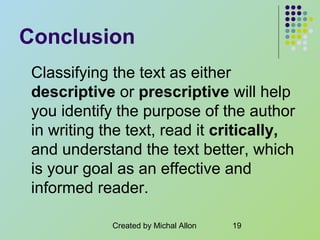 Descriptive and prescriptive_texts | PPT