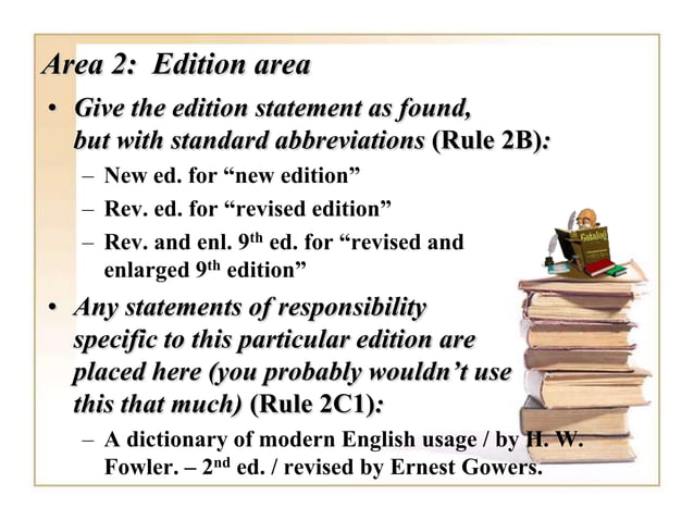 Descriptive Cataloging 2007 version | PPT