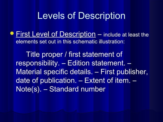 Descriptive cataloging areas of description | PPT