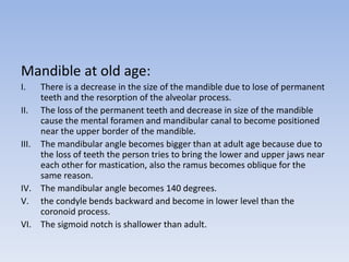 The mandible at different ages and importance of proximal spaces | PPTX