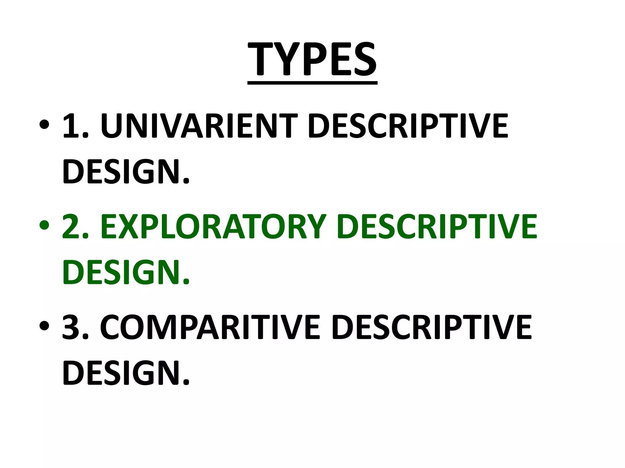 DESCRIPTIVE DESIGN | PPTX