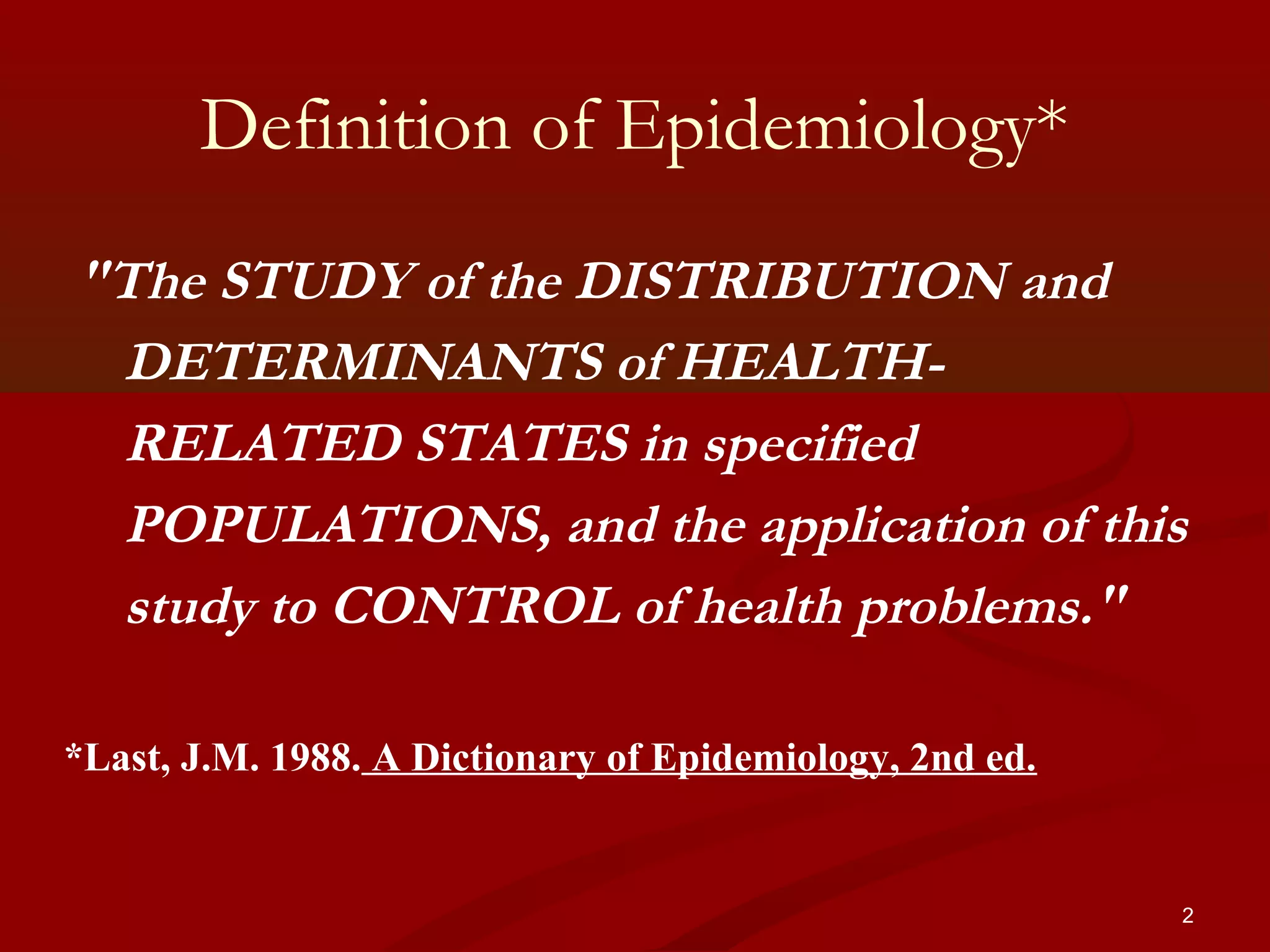Descriptive epidemiology | PPT