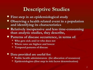 Descriptive epidemiology | PPT