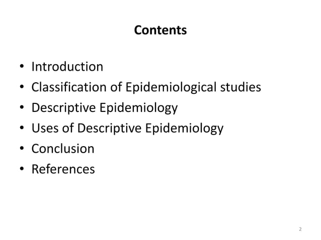 Descriptive epidemiology | PPTX | Infectious Diseases | Diseases and ...