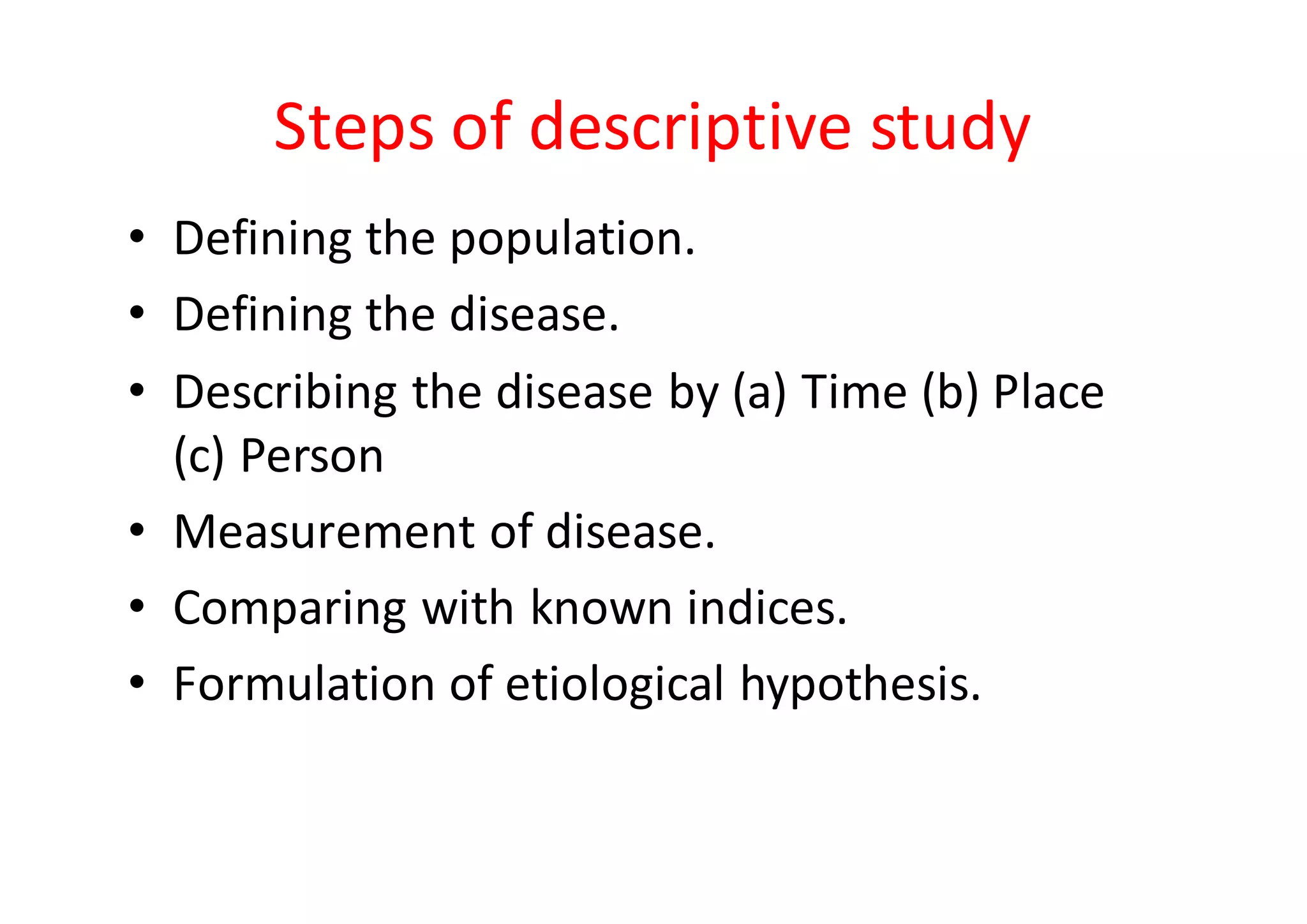Descriptive epidemiology | PDF