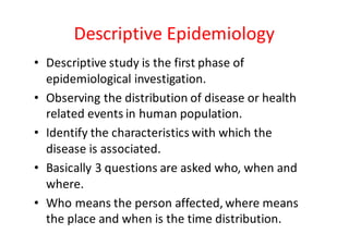 Descriptive epidemiology | PPT