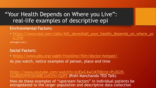 Descriptive Epidemiology.pptx | Diseases and Conditions | Medical Health
