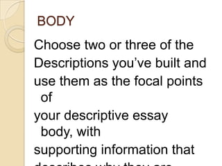 Descriptive essay | PPTX