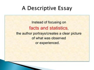 Descriptive Essay | PPT