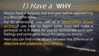 Descriptive Essay Writing: Example, Topics, Outline | PPT