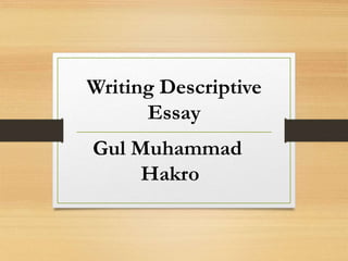 Descriptive essay | PPTX