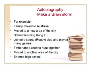 Autobiography Example For Kids