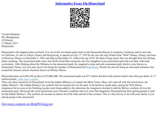 Descriptive Essay About Disneyland | PDF
