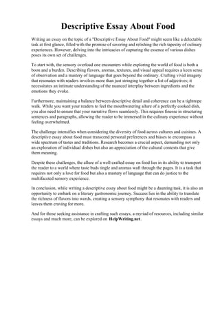 Descriptive Essay About Food.pdf