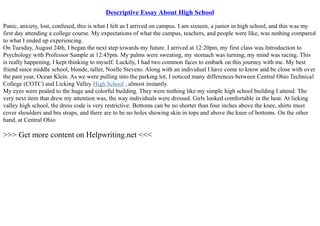 Descriptive Essay About My New School.ppt