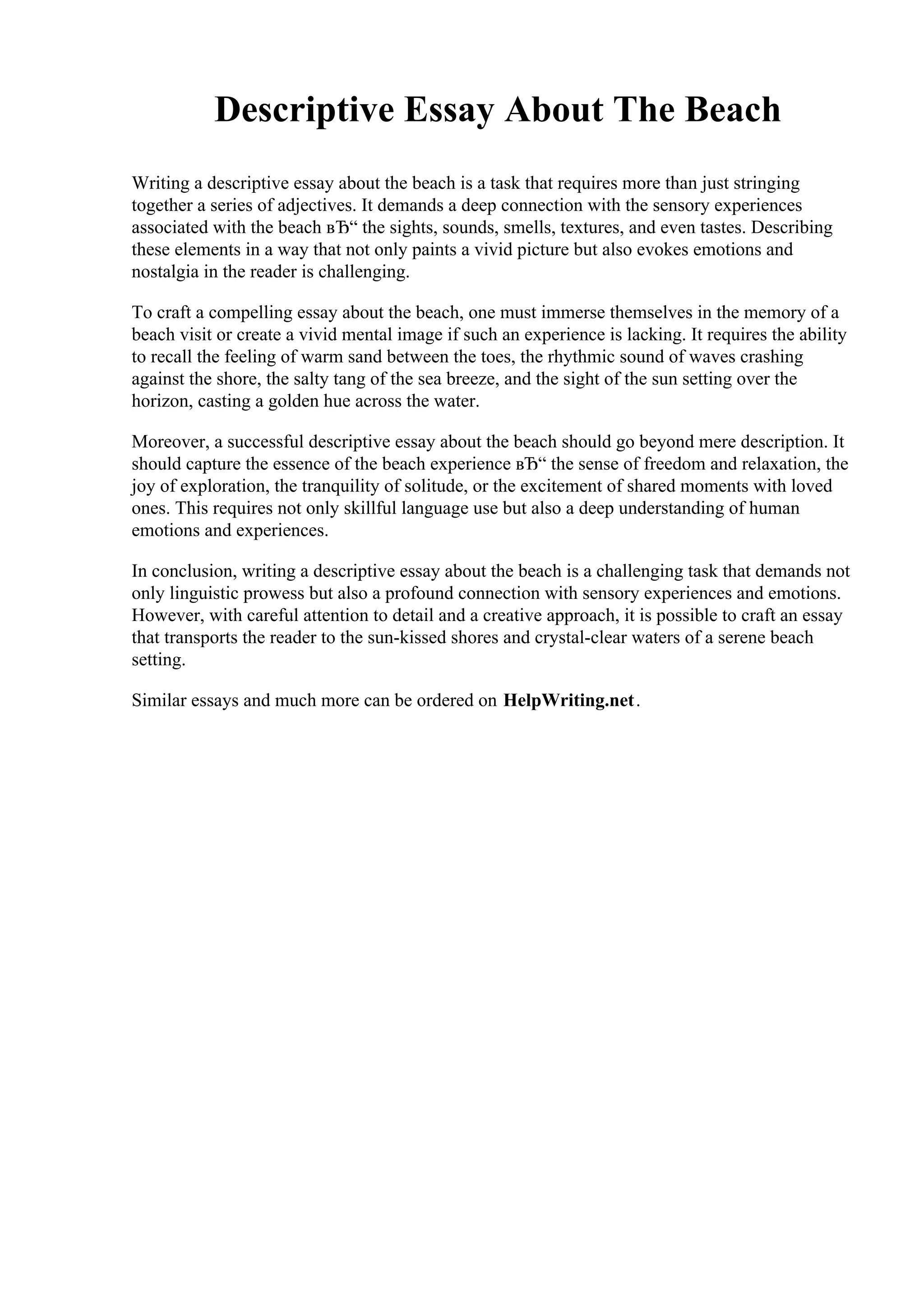 Descriptive Essay About The Beach.pdf