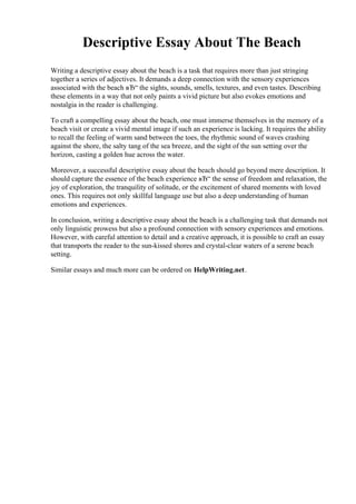Descriptive Essay About The Beach.pdf