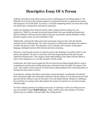 Descriptive Essay Of A Person.pdf