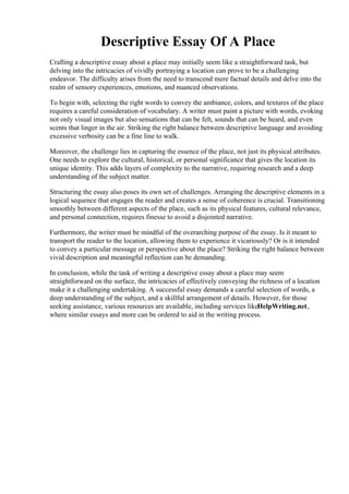 Descriptive Essay Of A Place.pdf