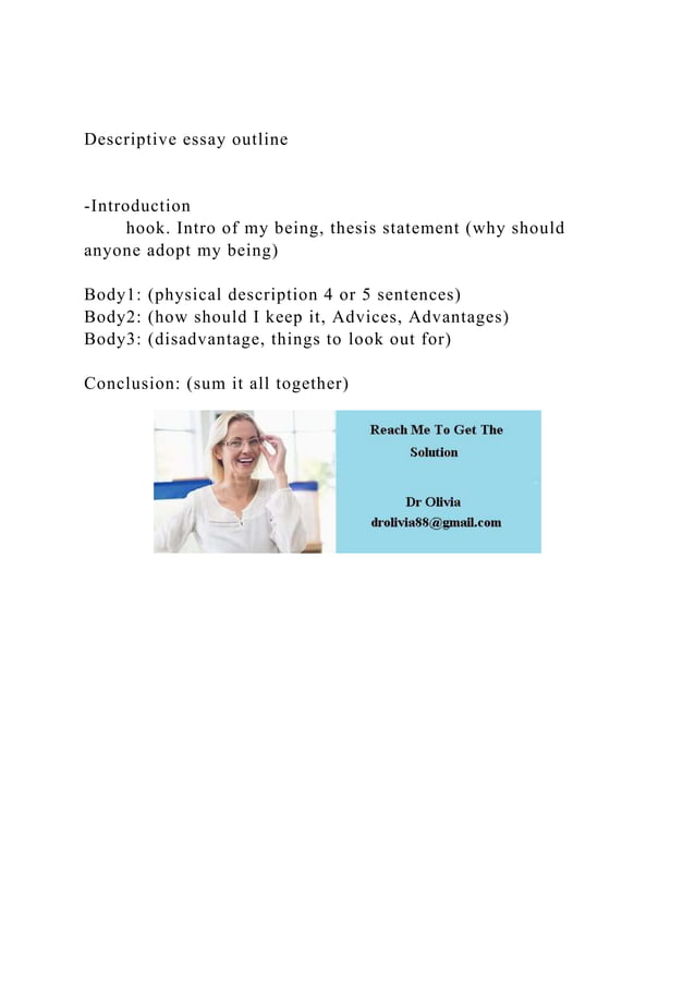 Descriptive essay outline-Introductionhook. Intro of my b.docx