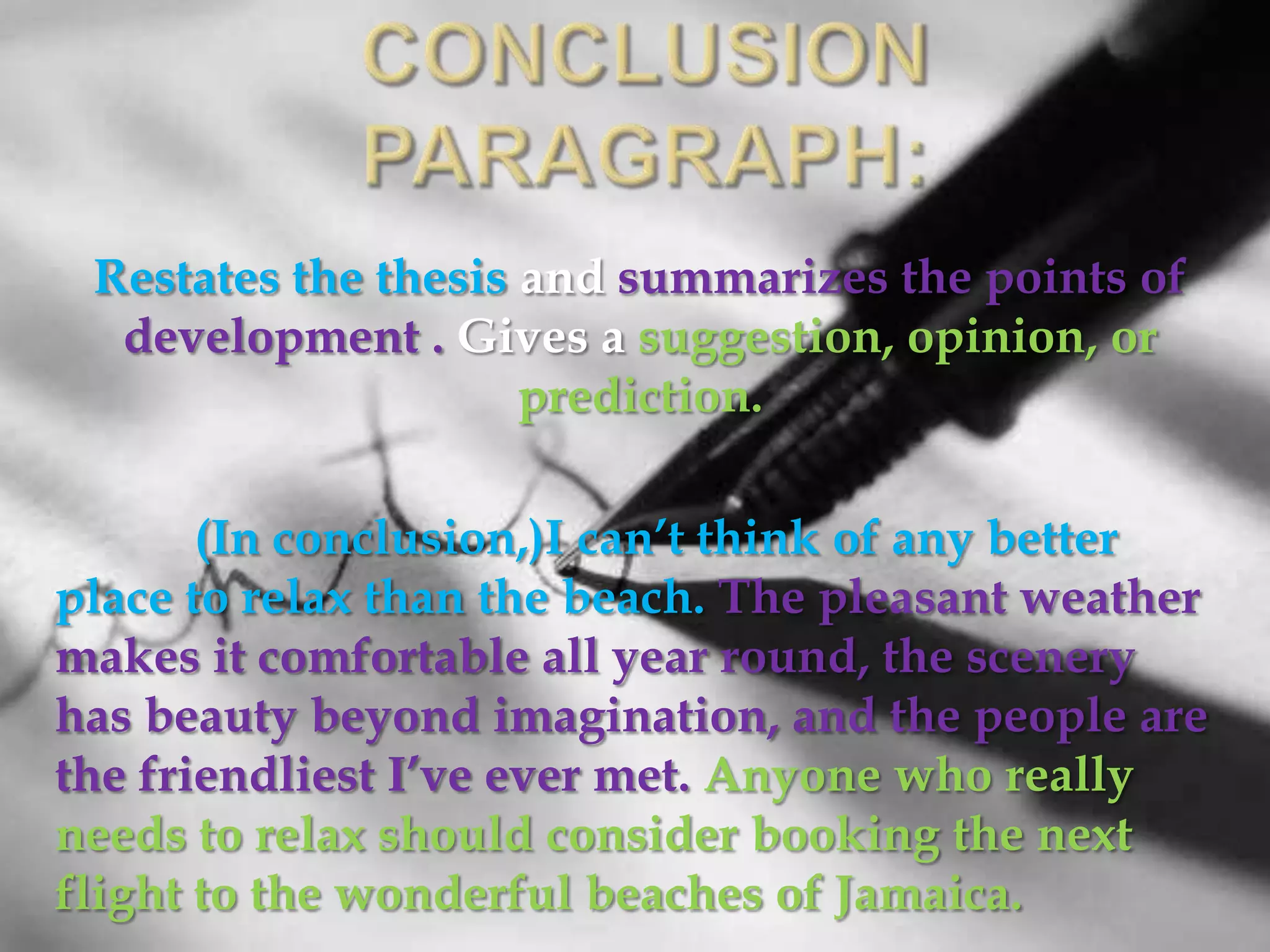 Descriptive essay powerpoint | PPTX