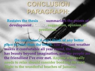 Descriptive essay powerpoint | PPTX