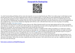 Descriptive Essay Thanksgiving | PPT