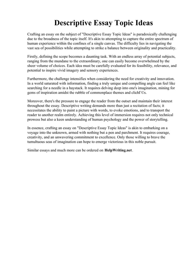 Descriptive Essay Topic Ideas.pdf
