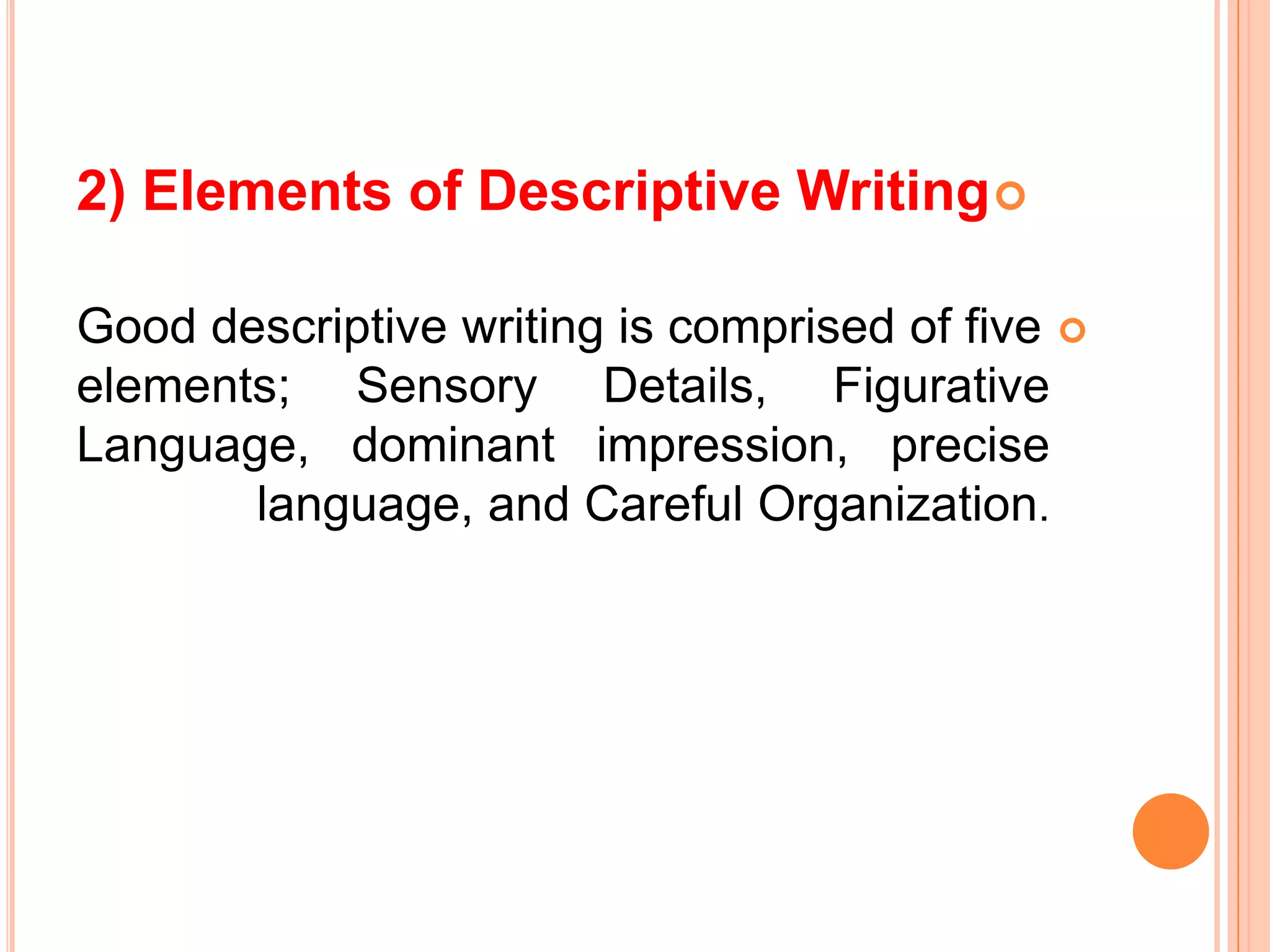 Descriptive Essay Writing | PPTX