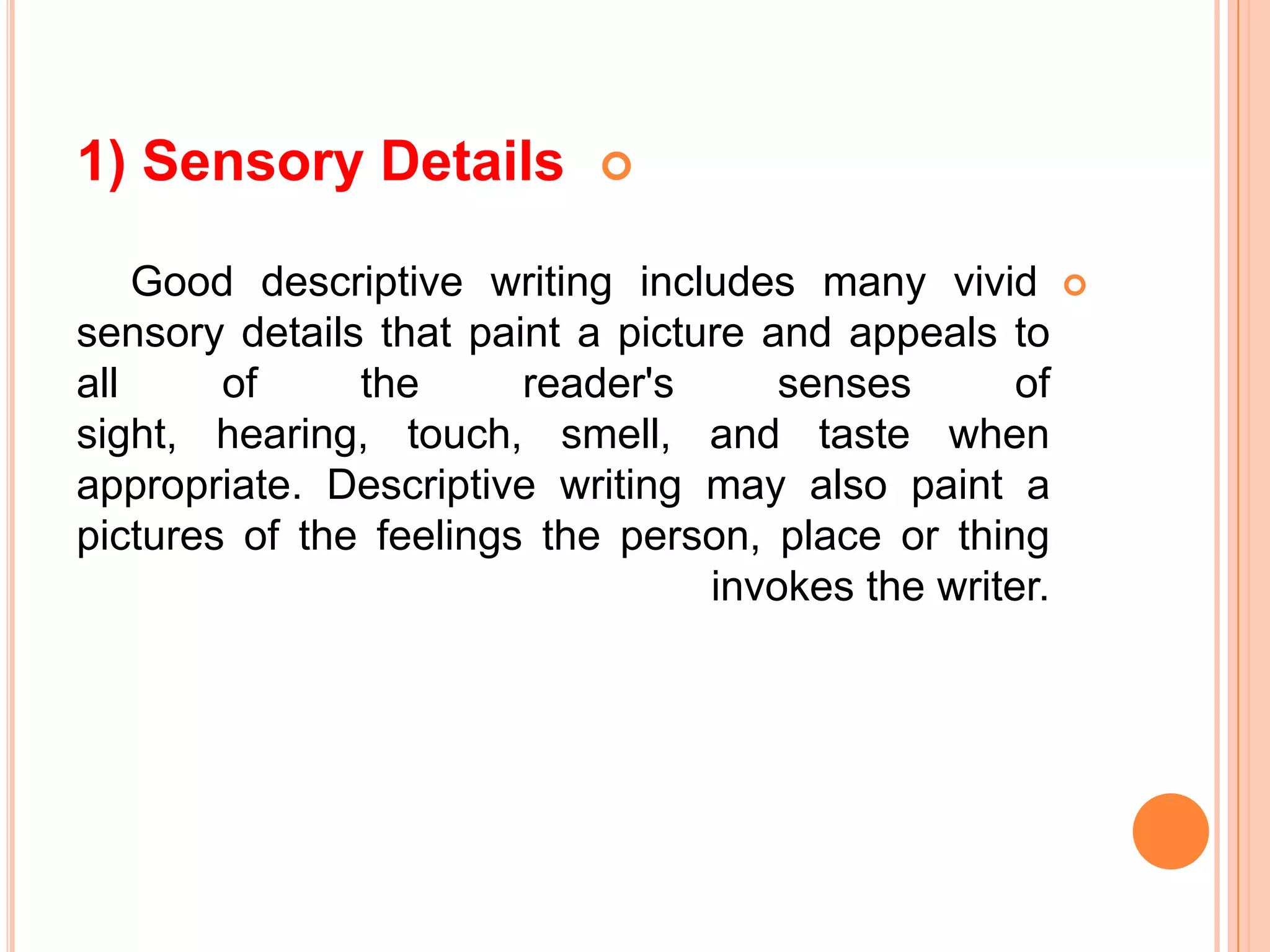 Descriptive Essay Writing | PPTX