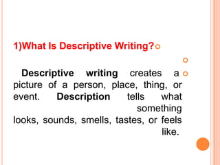 Descriptive Essay Writing | PPT | Free Download