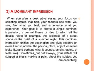 Descriptive Essay Writing | PPTX