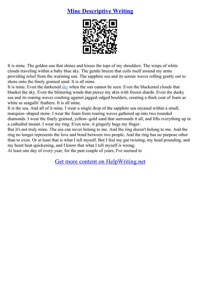 Descriptive Essay Writing Topics | PDF